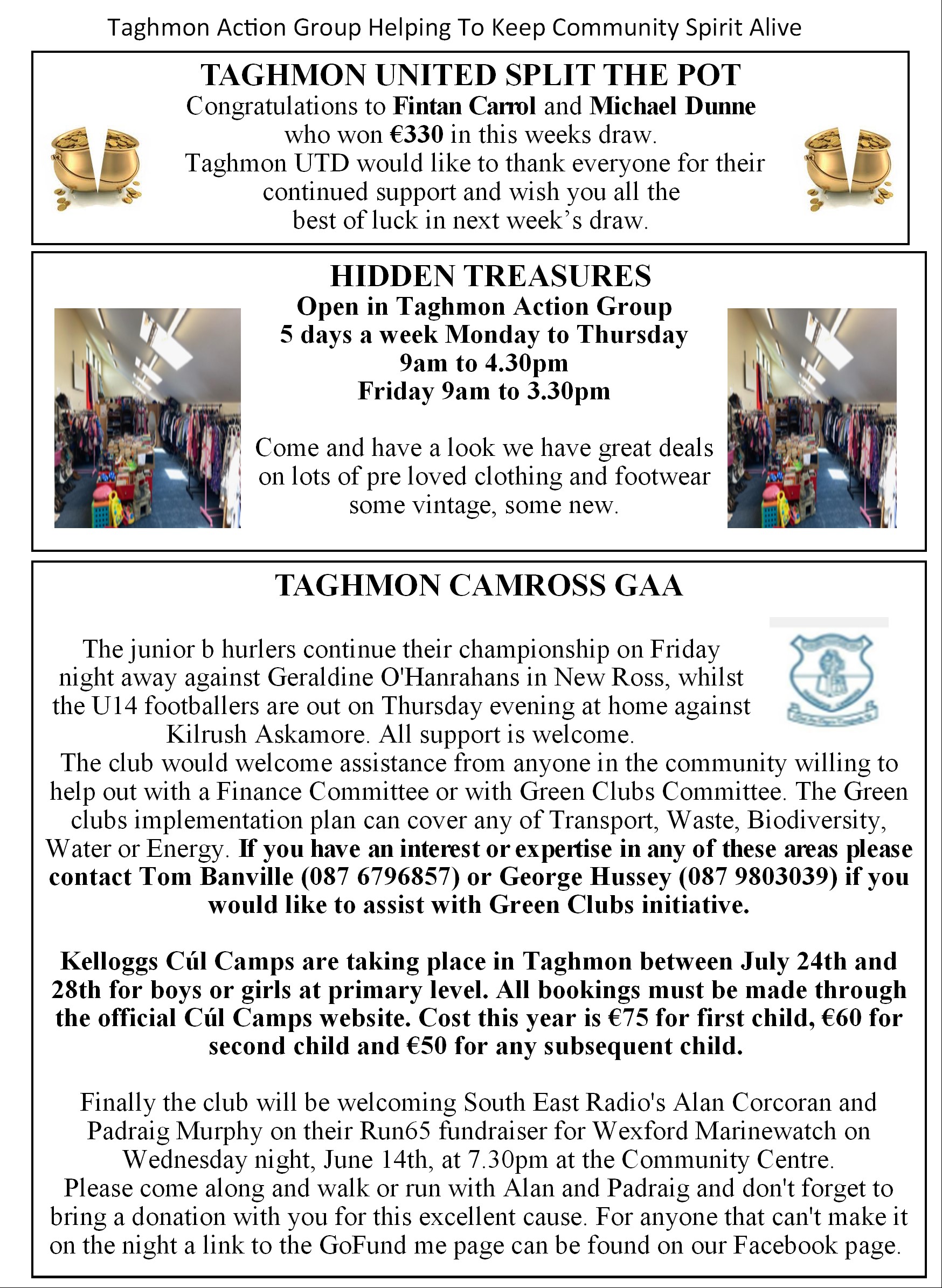 16th June 2023 - Taghmon