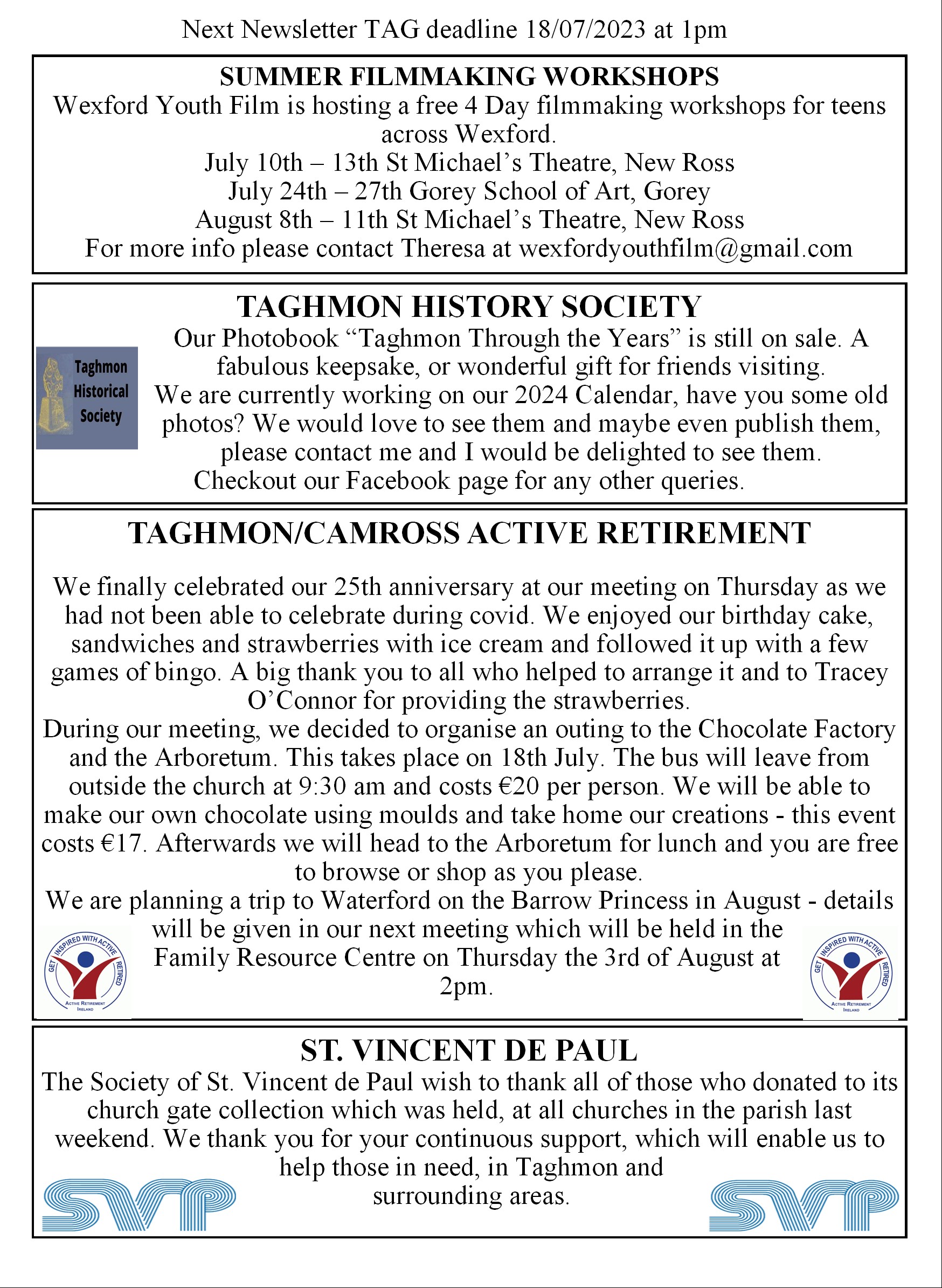 14th July 2023 - Taghmon