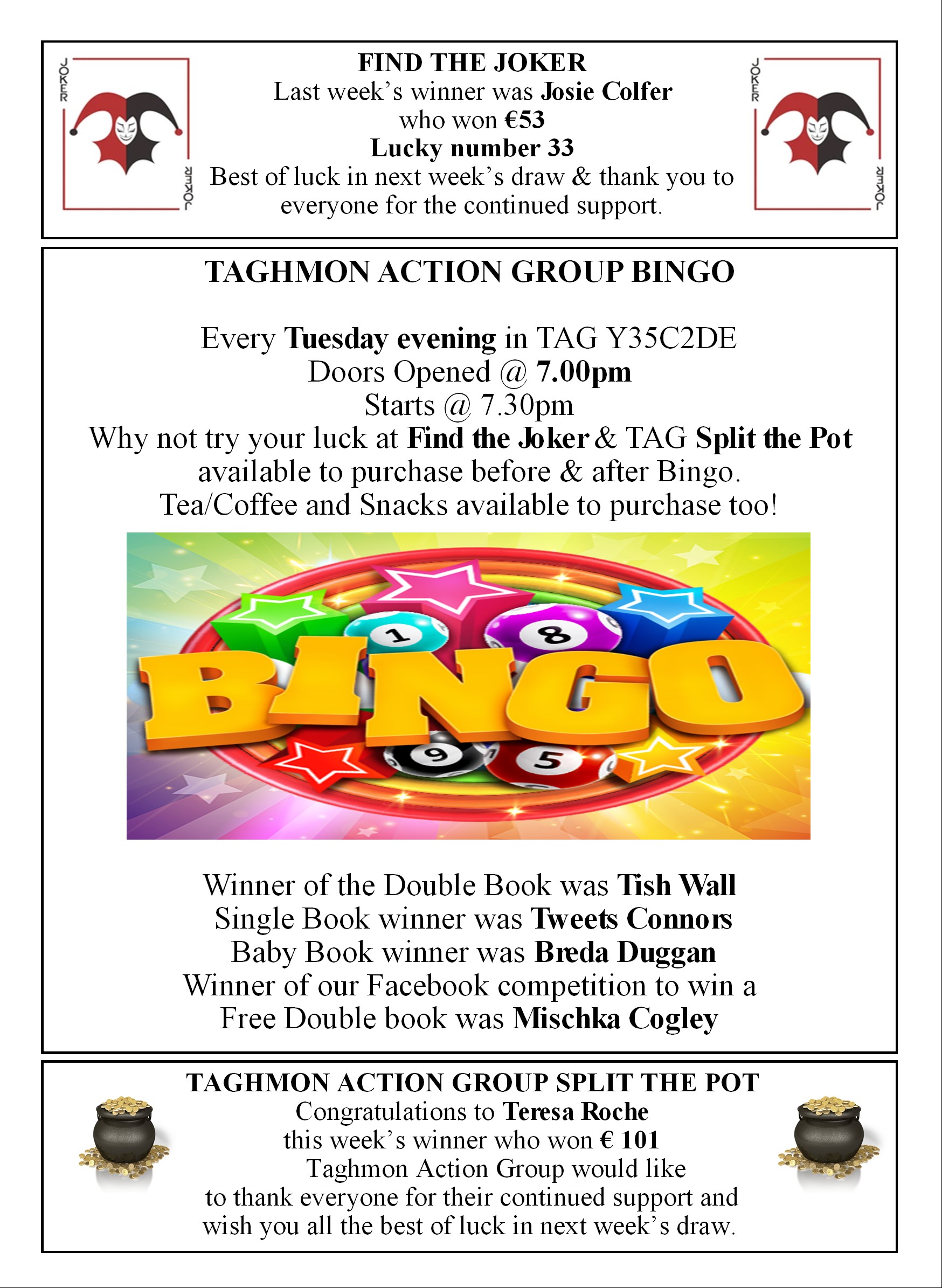 14th July 2023 - Taghmon